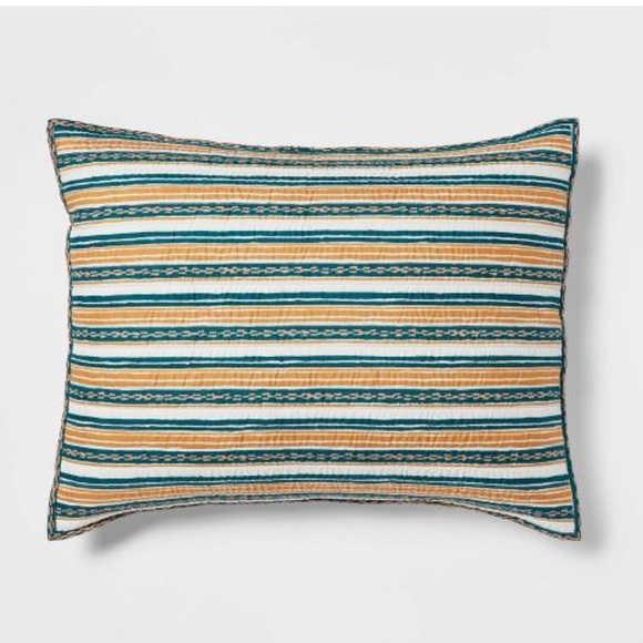 Threshold | Bedding | Nwt Threshold Boho Stripe Printed Quilt Sham Dark ...